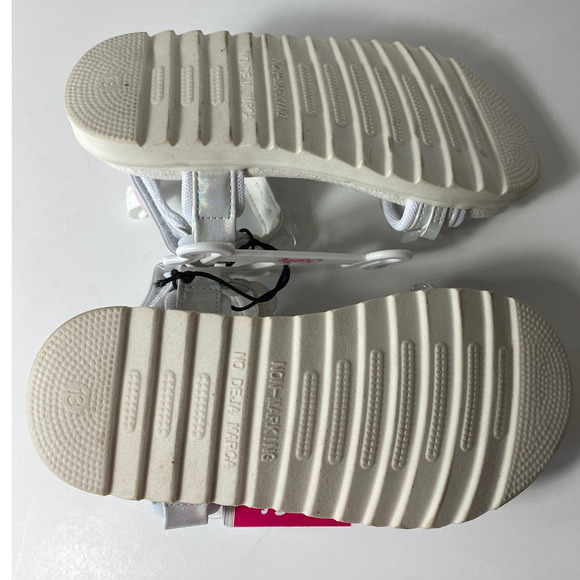 Justice | Shoes | Justice Girls White Iridescent Strappy Platform ...
